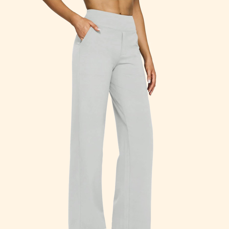 🔥Loose, high-waisted business trousers with an informal waistban ...